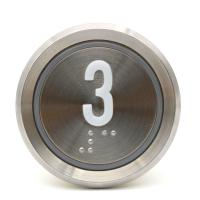China Latest Modern Stainless Steel Elevator Lift Button with Braille for Hall Use for sale