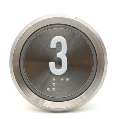 China Latest Modern Stainless Steel Elevator Lift Button with Braille for Hall Use for sale