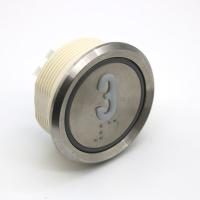 China Latest Modern Stainless Steel Elevator Lift Button with Braille for Hall Use for sale