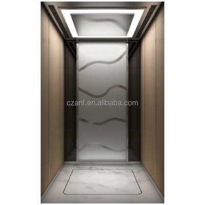 China Luxury Passenger Elevator for Commercial Buildings Hotels Fast with Large Space Gearless Traction Machine PVC Floors for sale