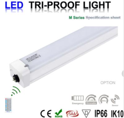 China Super Size 140lm/W IP66 LED Tri Proof Light 40w Osram Driver Flick Free Driver 1200mm for sale