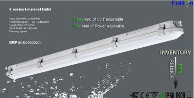 China IP65 4ft Seamless Linkable LED Tri Proof Light 40w PC Material For Car Parking for sale