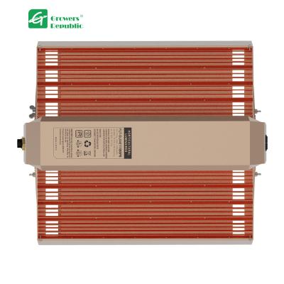 China Growers Republic Lightweight 340W Greenhouse LED Grow Lights Dimmable Angle Adjustable Full Spectrum for sale
