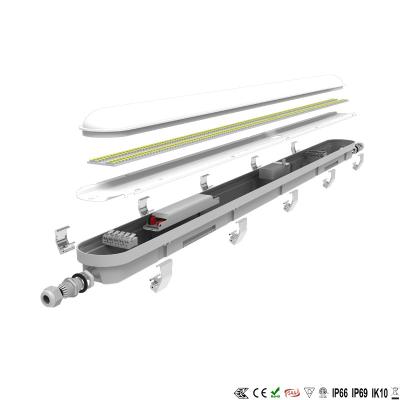 China 150LM/W LED Tri Proof Light IP66 Rating 4 Ft For Parking Garage for sale