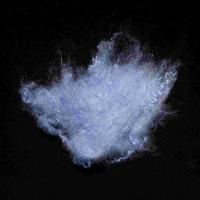 China GRS Certified 9D x 51mm Sky Blue Recycled Polyester Staple Fiber for Plush Toys and Padding for sale