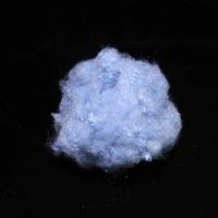 China GRS Certified 9D x 51mm Sky Blue Recycled Polyester Staple Fiber for Plush Toys and Padding for sale