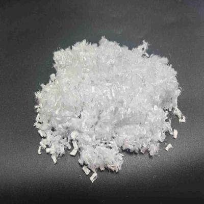 China Non-Fluorescent Reinforced Polyester Staple Fiber White 8mm Short PSF 1.67D for Industrial Filling and Reinforcement Materials for sale