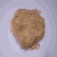 China Recycled PET 4080 4D Short Staple Fiber 64mm Brown Low-Melt 110-150°C For Industrial Use for sale