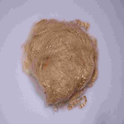 China Recycled PET 4080 4D Short Staple Fiber 64mm Brown Low-Melt 110-150°C For Industrial Use for sale