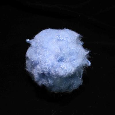 China Recycled Blue Dope Dyed Viscose Fiber 9D × 51mm GRS Certified Eco-Friendly PSF for Sofa Filling and Textiles for sale