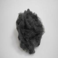 China 6D × 65mm Recycled Polyester Staple Fiber - GRS Certified Gray Black PSF for Furniture & Textiles for sale