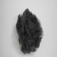 China 6D x 65mm Gray Flame Retardant Polyester Fiber - GRS Certified Recycled Material for Carpets and Textiles for sale