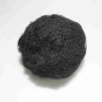 China Recycled PET Solid 4080 Polyester Staple Fiber 15D Black 64mm Cut Length GRS Certified for sale