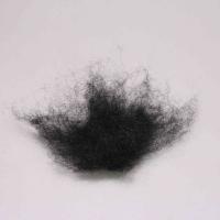 China Recycled PET Solid 4080 Polyester Staple Fiber 15D Black 64mm Cut Length GRS Certified for sale