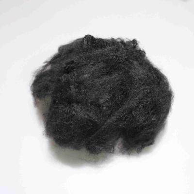China 6.67D Black Hollow Polyester Staple Fiber 65mm Length GRS Certified for Mattress and Furniture Filling for sale