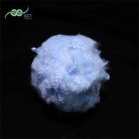 China 9D x 51mm Recycled Polyester Staple Fiber for Non-Woven Fabric - GRS Certified Blue Dope Dyed for sale
