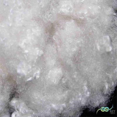 China Non-siliconized Conjugated Hollow Polyester Fibre Coiled Coil 15D White for sale