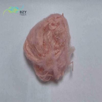 China Pink A Grade Staple Fiber Polyester Non siliconized Polyester Fiber Fill for sale