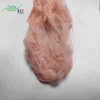 China Pink A Grade Staple Fiber Polyester Non siliconized Polyester Fiber Fill for sale