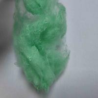 China 2.5D Green Dope Dyed Recycled PET Polyester Staple Fiber - 51mm Length, GRS Certified Eco-Friendly Material for sale