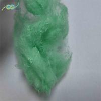 China Green Dope Dyed Recycled Polyester Fiber 2.5D-25D for Padding & Yarn Production | GRS Certified for sale