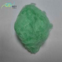 China Dope Dyed Recycled Green Polyester Natural Fibre For Production Of Spinning for sale