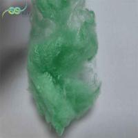 China Dope Dyed Recycled Green Polyester Natural Fibre For Production Of Spinning for sale