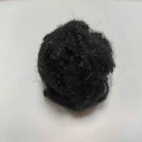 China Black Flame Retardant Polyester Staple Fiber 8D × 51mm A Grade with GRS Certification for sale