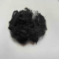 China Flame Retardant Virgin Polyester Natural Fibre 51mm Black For Mattress for sale