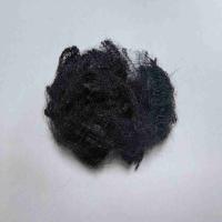 China Flame Retardant Virgin Polyester Natural Fibre 51mm Black For Mattress for sale