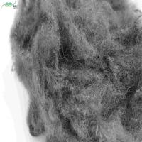 China Microfiber A Grade 65mm Hollow Polyester Fiber Gray Black Filling Material PSF for sale