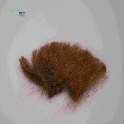 China Brown Polyester Staple Fiber 4080 - 6D Fineness 65mm Length GRS Certified Recycled PET for Toys & Furniture for sale