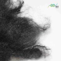 China 6.67D x 65mm Black Dope Dyed Hollow Polyester Staple Fiber - GRS Certified Recycled PET for Sofa Filling for sale