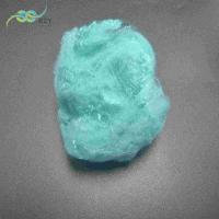 China Light Blue Dope Dyed Polyester Staple Fiber 2.5D × 51mm GRS Certified Recycled PSF for sale