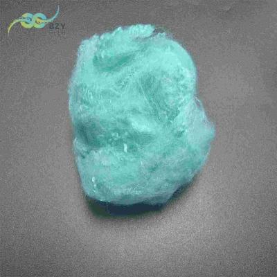 China Light Blue Dope Dyed Polyester Staple Fiber 2.5D × 51mm GRS Certified Recycled PSF for sale