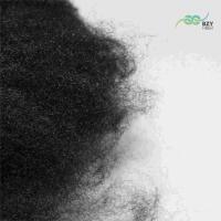 China 15D 64mm Black Dope Dyed Recycled Polyester Staple Fiber - GRS Certified for Furniture & Textile Applications for sale