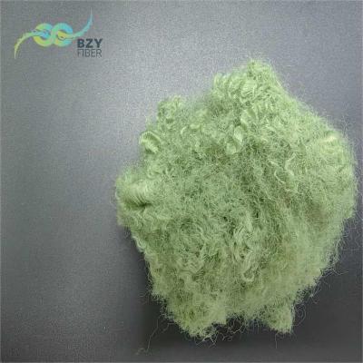 China 15D Green Polyester Staple Fiber 51mm Length for Quilt Filling - GRS Certified Hollow Conjugated for sale