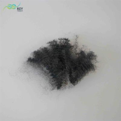 China 8.89D Recycled Polyester Staple Fiber - 65mm Length Gray Dope Dyed with GRS Certification for sale
