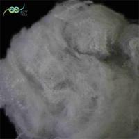 China Customized Crimp Recycled Synthetic Staple Fiber Off White For Filling for sale