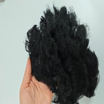 China Recycled Black PP Fiber 3D×76mm Polypropylene Staple Fiber for Non-Woven Applications for sale