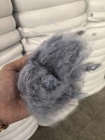 China UV Protection Recycled Polyester Staple Fiber 2.5D 51mm Water Gray for sale