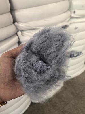 China UV Protection Recycled Polyester Staple Fiber 2.5D 51mm Water Gray for sale
