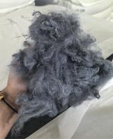 China Recycled Polyester Staple Fiber 2.5D 51mm Dark Gray with Low Moisture Absorption and OEKO-TEX Certification for sale