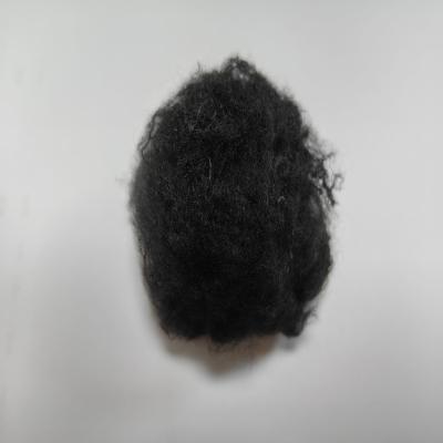 China Moisture-Wicking Recycled Polyester Staple Fiber 1.4D 38mm Black With Better Crimp for sale