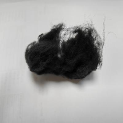 China Virgin Polyester Staple Fiber 2.78D 51mm Black  High Stain Resistance for sale