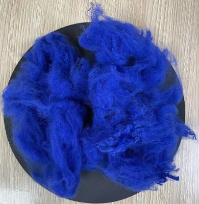 China Recycled Polyester Staple Fiber 4.5D 51mm Gemstone Blue for sale