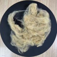 China Recycled Polyester Staple Fiber 4.5D 64mm Beige  Low Elongation for sale