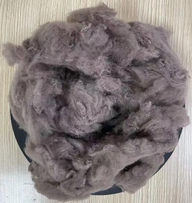 China Semi-dull Luster Recycled Polyester Staple Fiber 5D 32mm Camel for sale