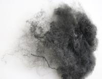 China Virgin Polyester Staple Fiber 8.89D 65mm Grey for Automotive Interiors for sale
