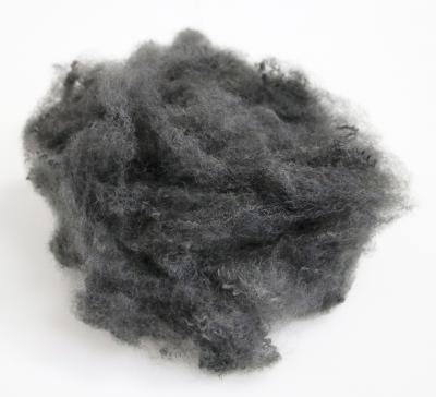China Virgin Polyester Staple Fiber 8.89D 65mm Grey for Automotive Interiors for sale